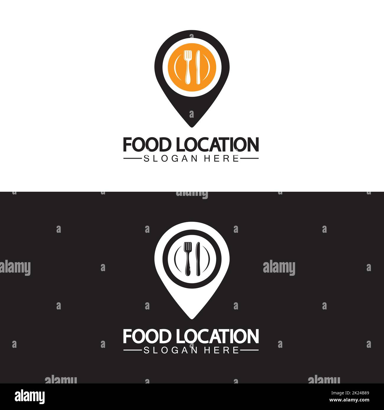 Food Location Logo Design Template Stock Vector Image & Art - Alamy