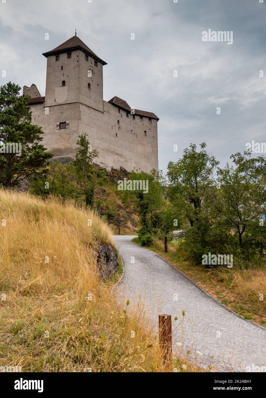 A picture of the Gutenberg Castle, in the town of Balzers ...