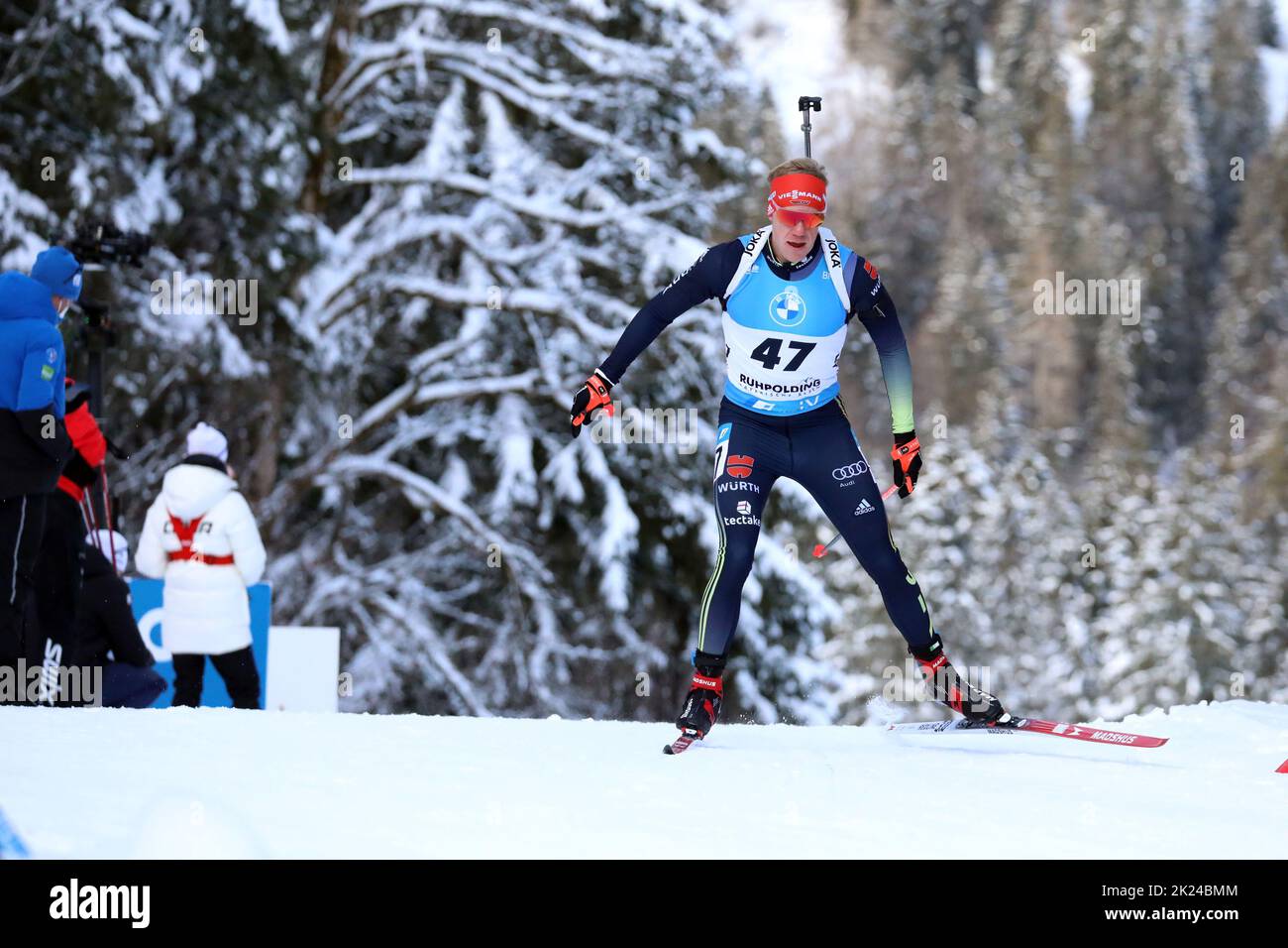 Roman Rees (SV Schauinsland) beim IBU Biathlon Weltcup Sprint Herren ...