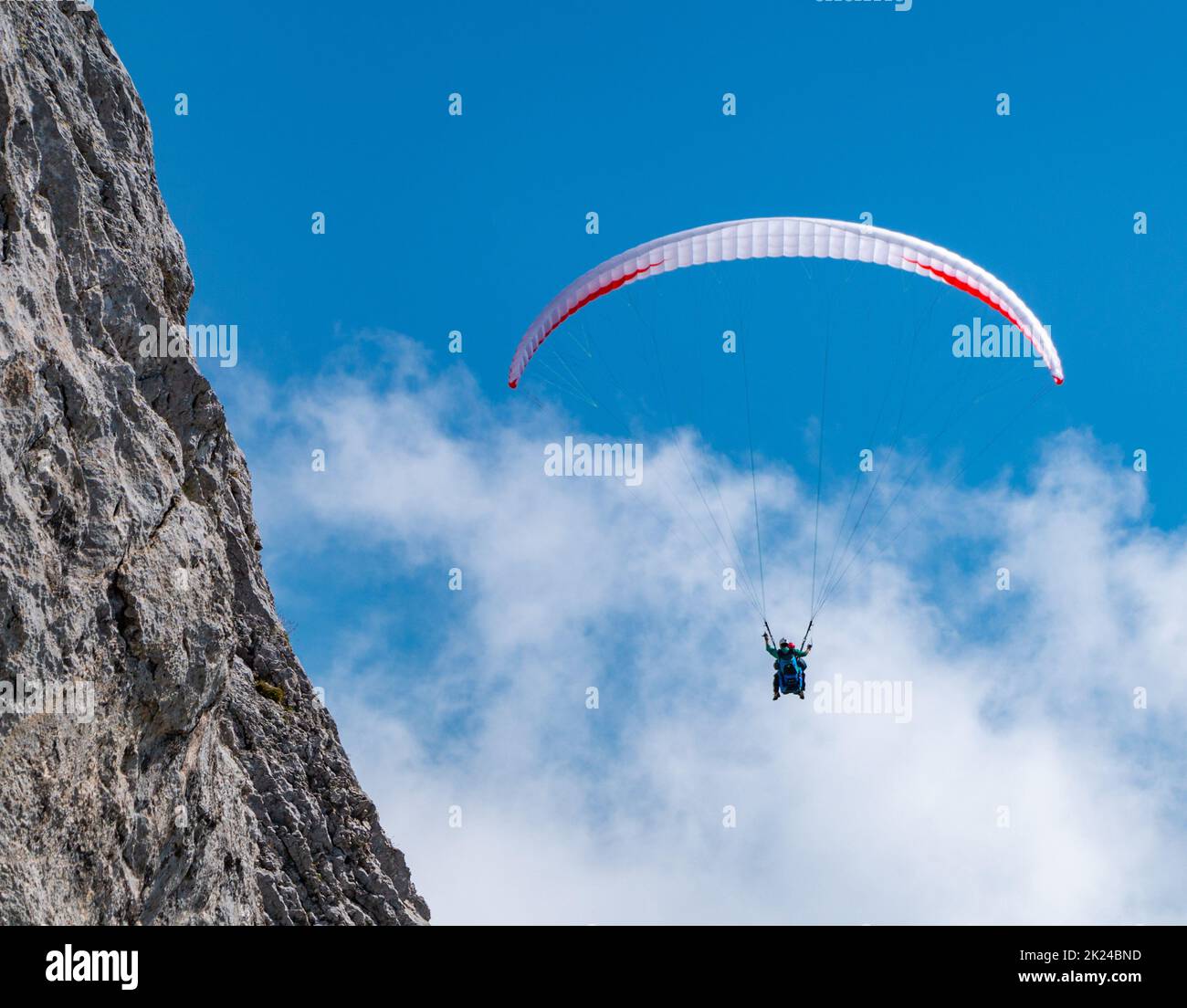 A picture of people paragliding at the top of Mount Pilatus Stock Photo ...
