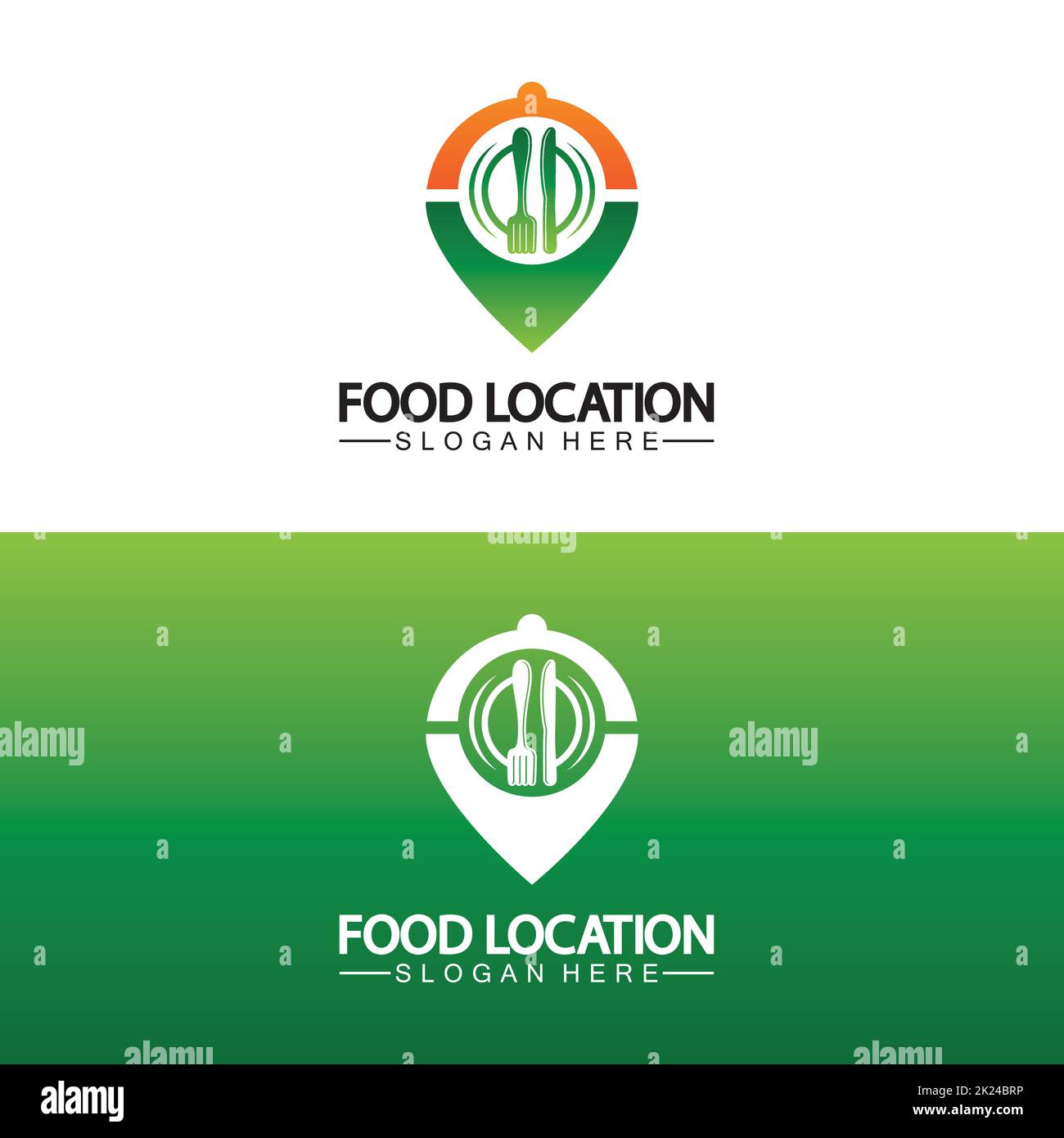 Food Location Logo Design Template Stock Vector Image & Art - Alamy