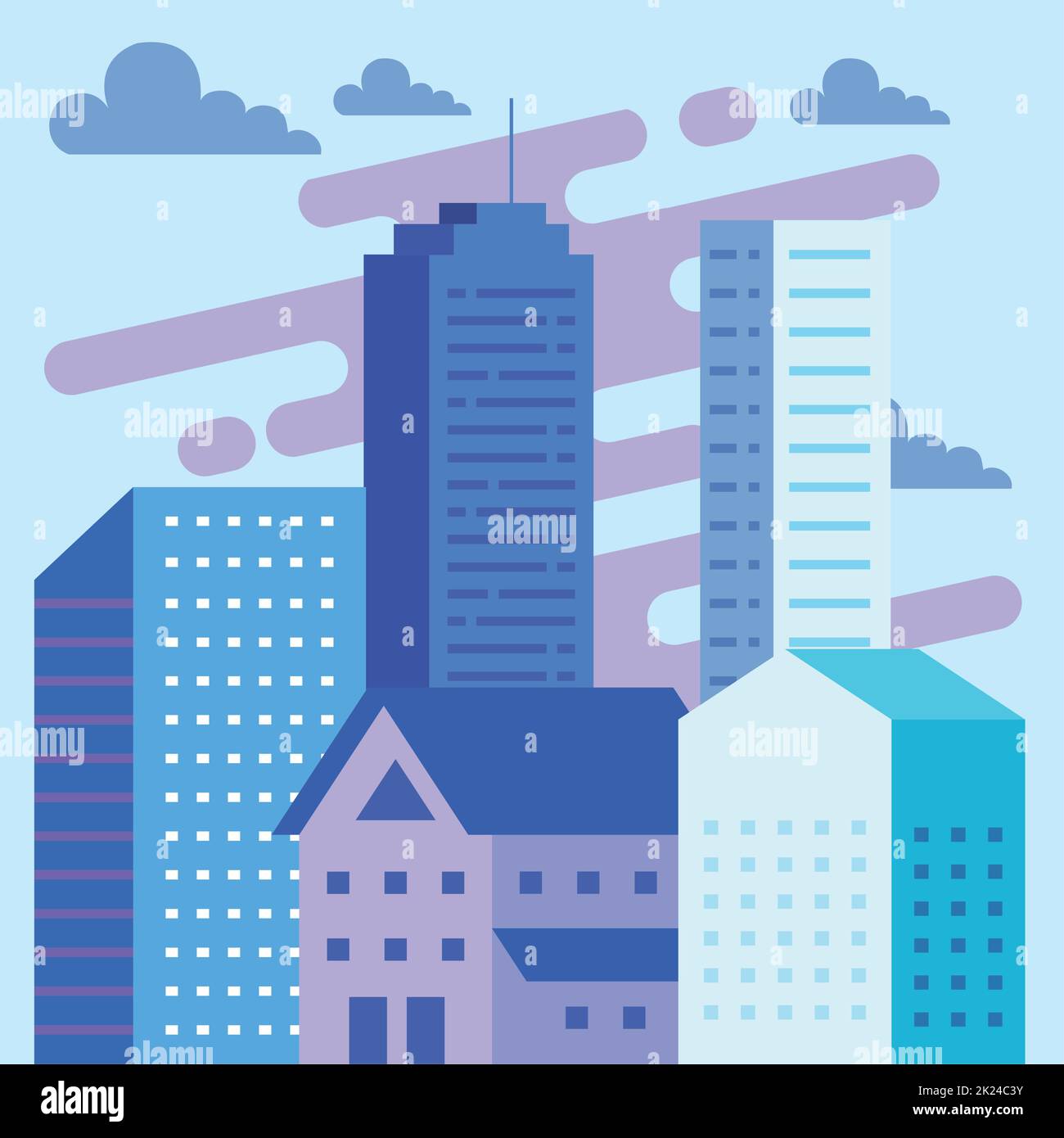 buildings and skyscrapers urban Stock Vector Image & Art - Alamy