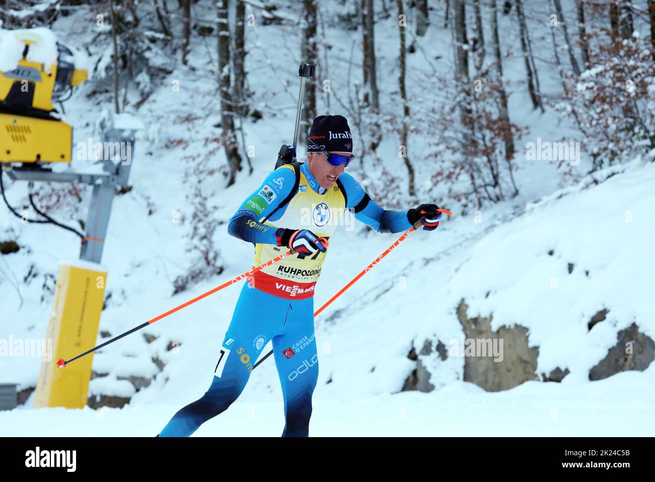 Quentin Fillon Maillet (Frankreich / France) beim IBU Biathlon Weltcup ...