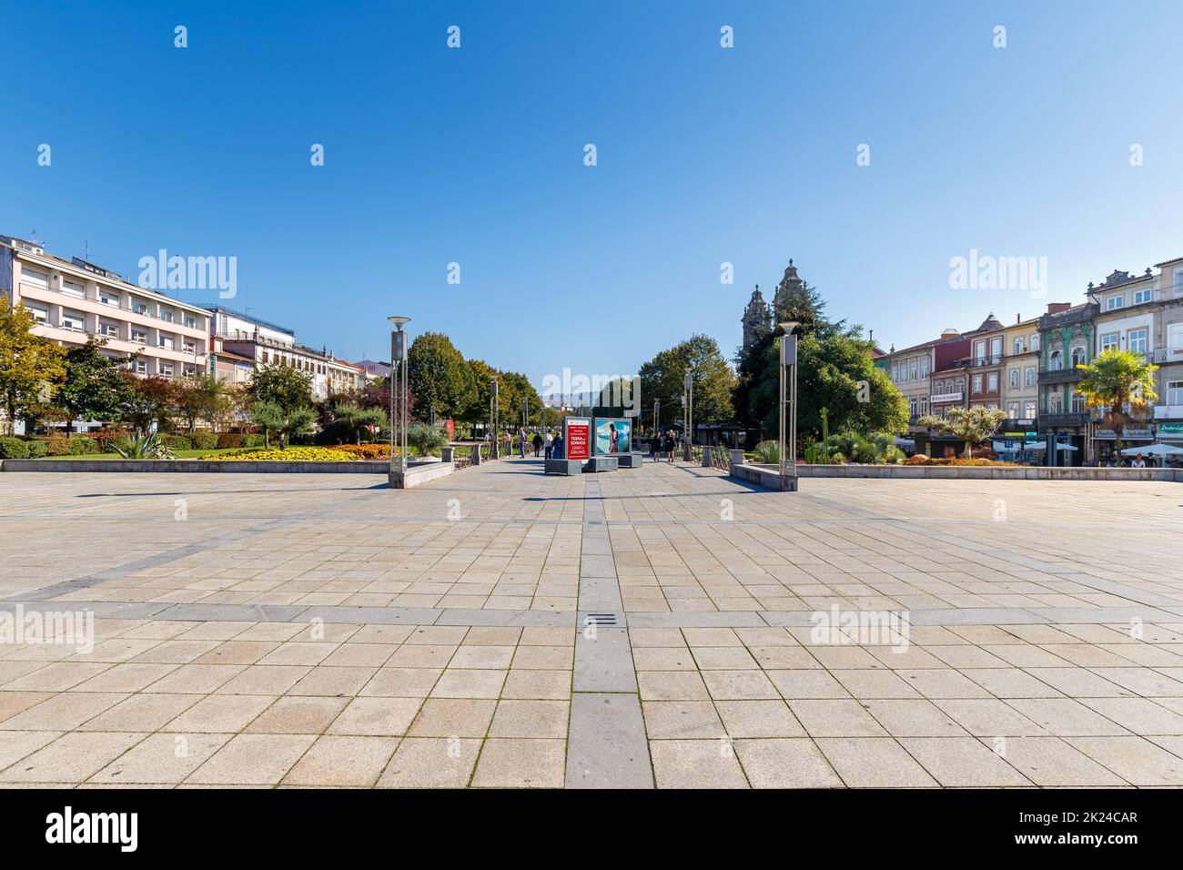 Braga, Portugal - October 27, 2021: Street atmosphere and architectural ...