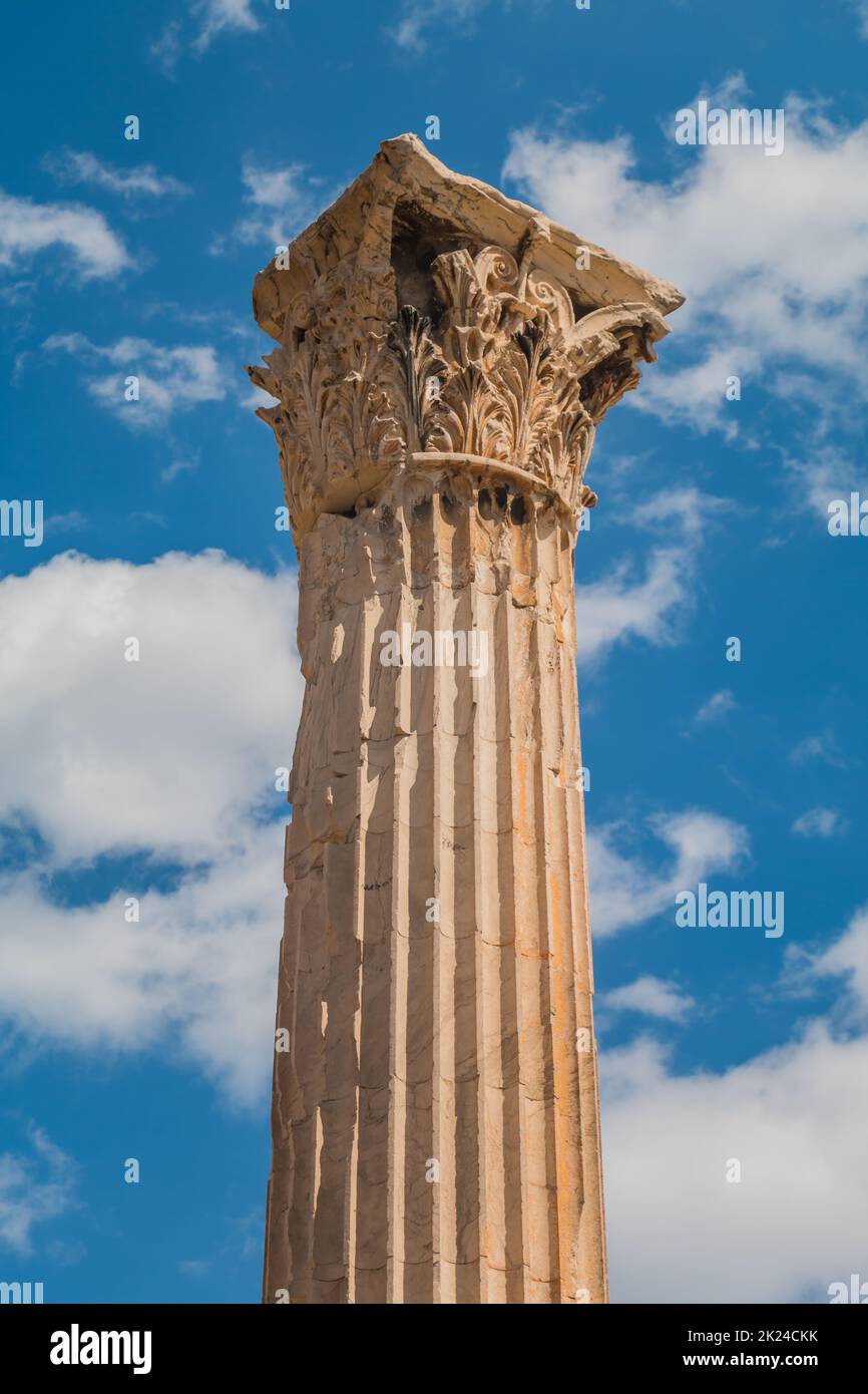 A picture of one of the columns of the Temple of Olympian Zeus (Athens ...