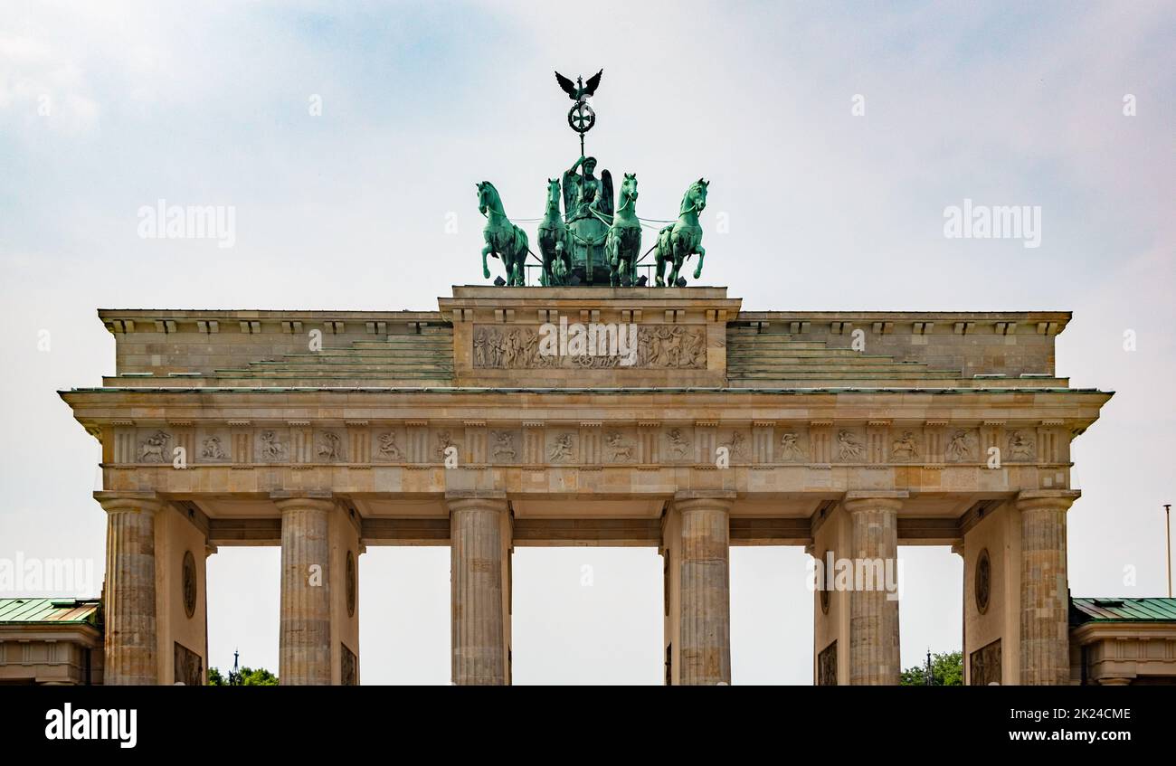 A picture of the Brandenburg Gate's upper section Stock Photo - Alamy