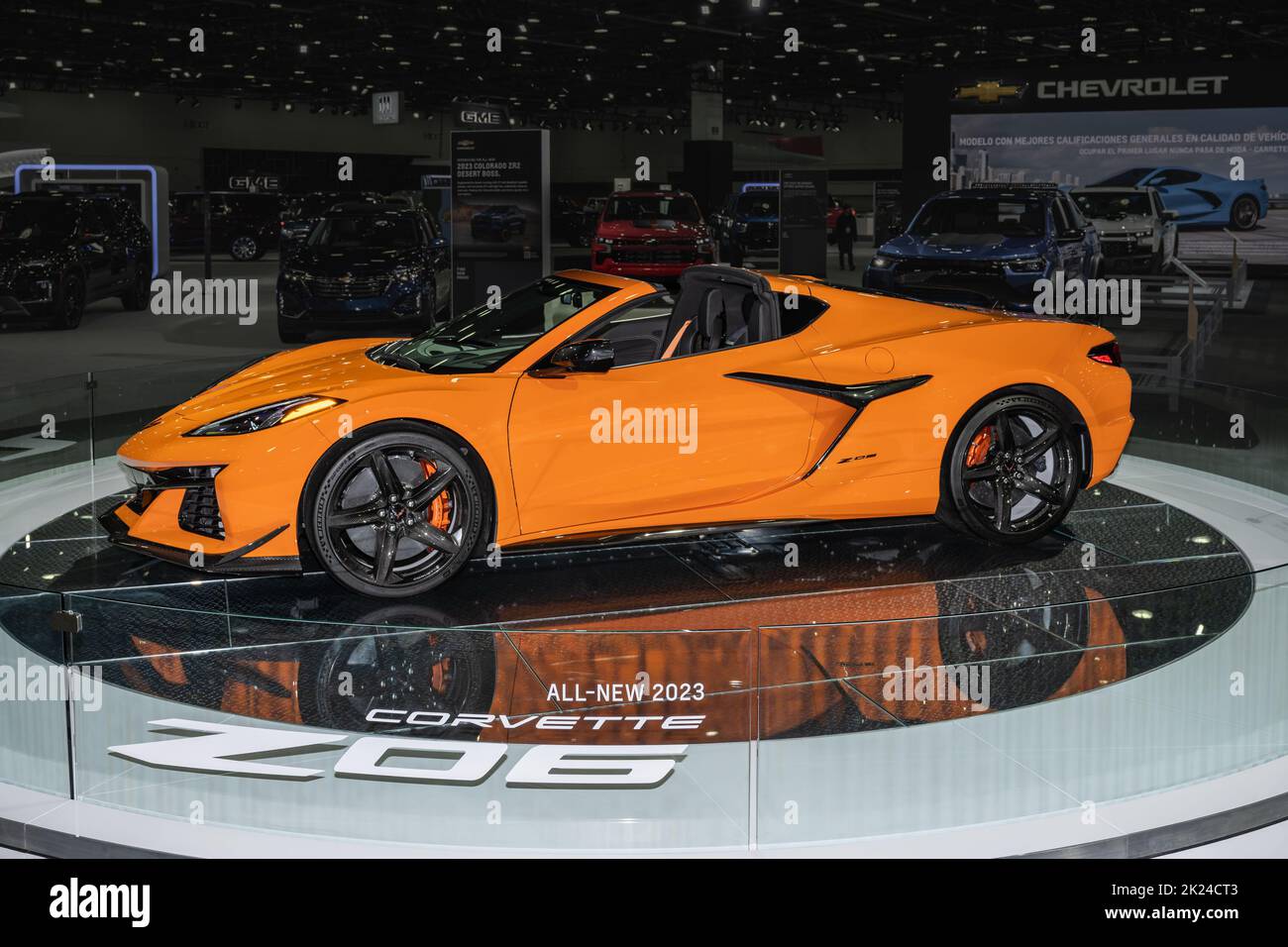 DETROIT, MI/USA - SEPTEMBER 15, 2022: A 2023 Chevrolet Corvette Z06 car ...