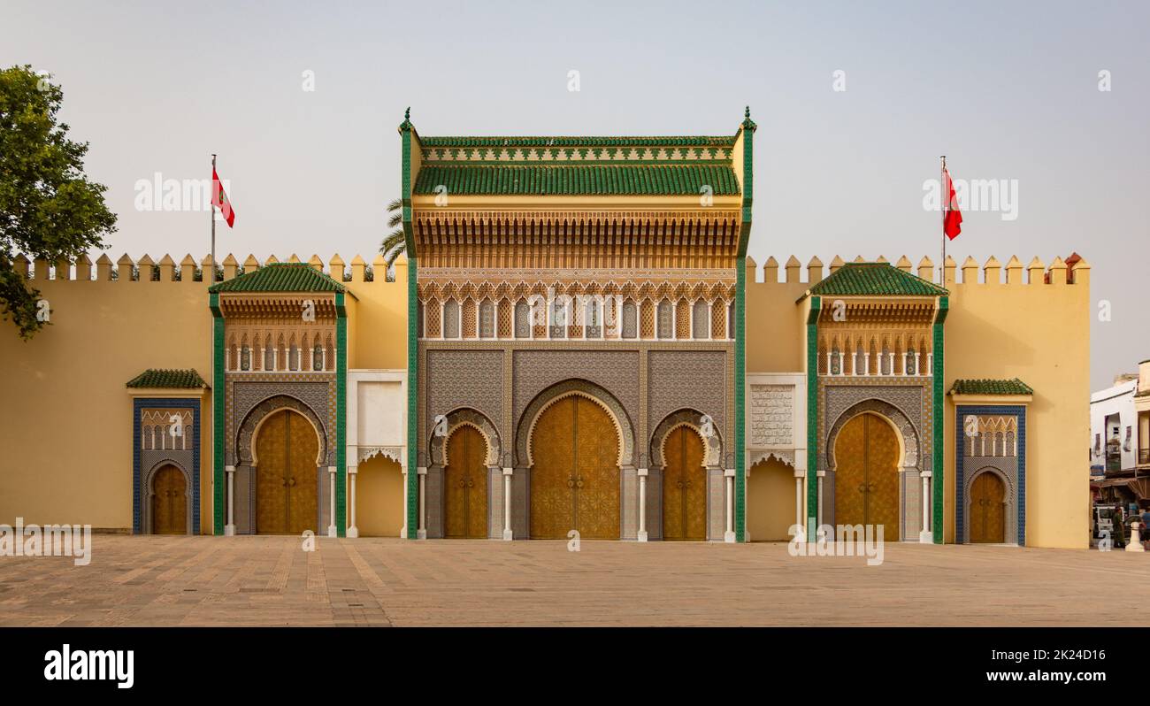 A picture of the Gate L'Makhzen of the Royal Palace Dar El Makhzen, in ...