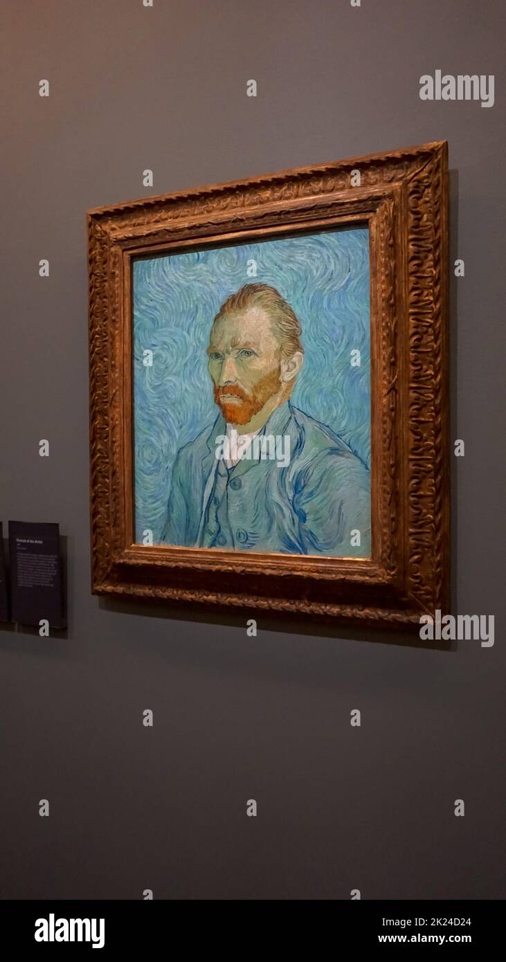 Paris, France - December 30, 2021: Self-Portrait by Vincent van Gogh ...