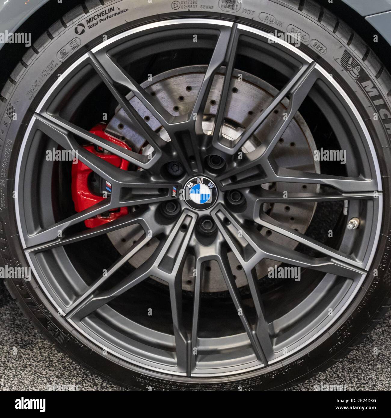 DETROIT, MI/USA - SEPTEMBER 14, 2022: Close-up of a BMW M3 Competition ...