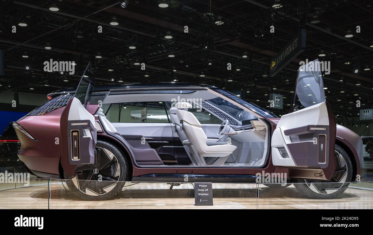 DETROIT, MI/USA - SEPTEMBER 15, 2022: A Lincoln Star EV Concept car at ...
