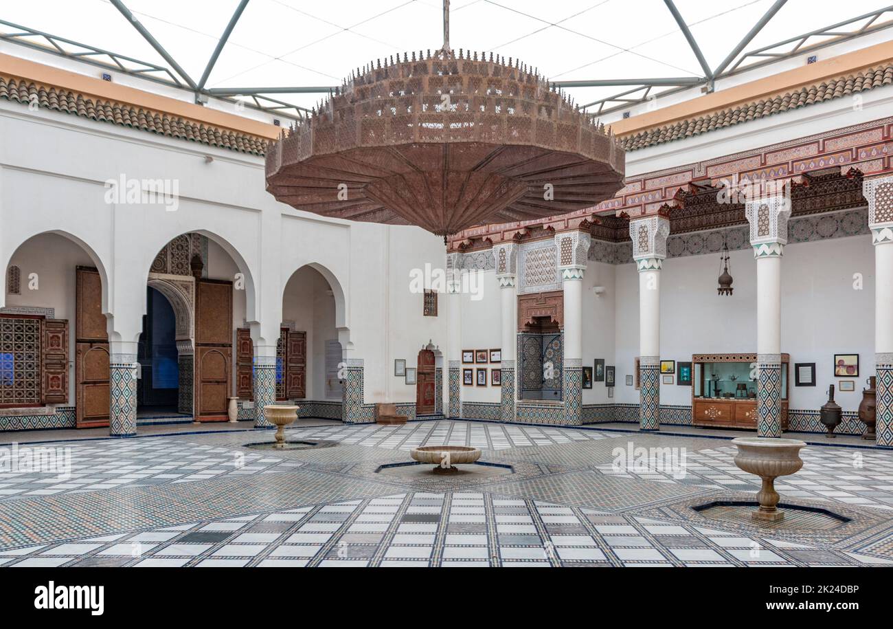 A picture of a large room in the Museum of Marrakesh Stock Photo - Alamy