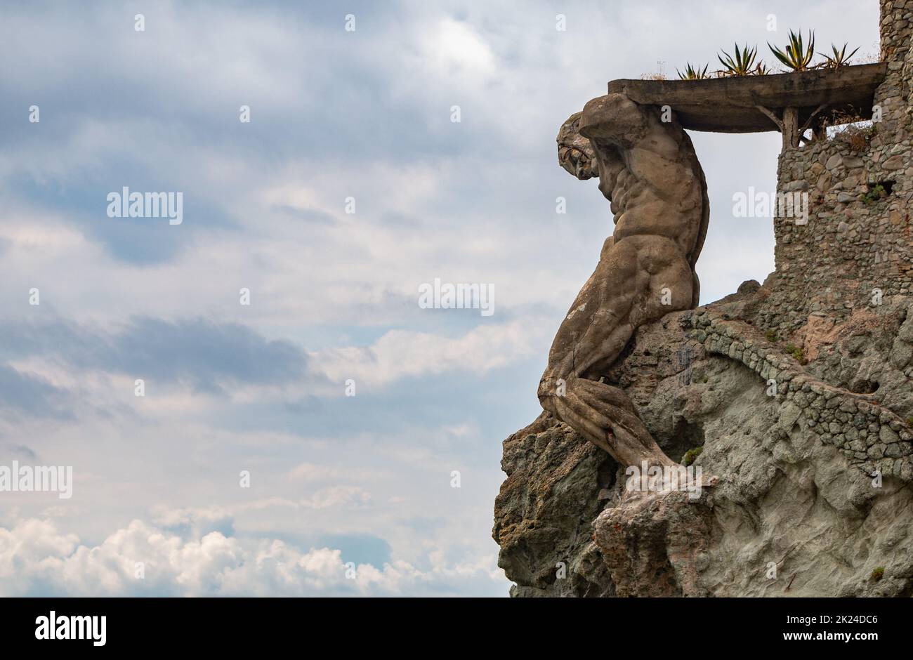 A picture of The Giant statue, which represents the god Neptune, in ...