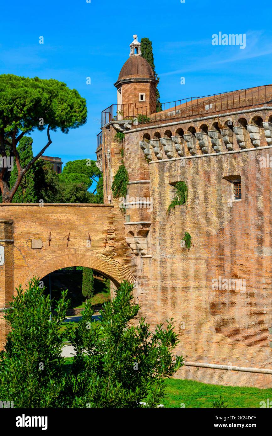 Rome, Italy - October 9, 2020: 2nd century Castle of Saint Angel ...