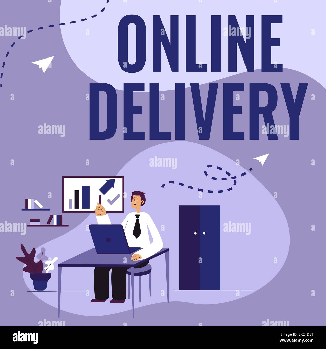 Text sign showing Online Delivery, Conceptual photo the act or manner ...