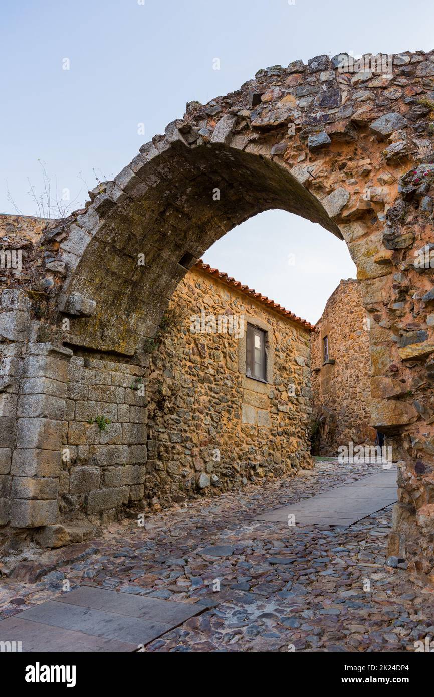 Entrance of Castelo Rodrigo historic village in Figueira de Castelo ...