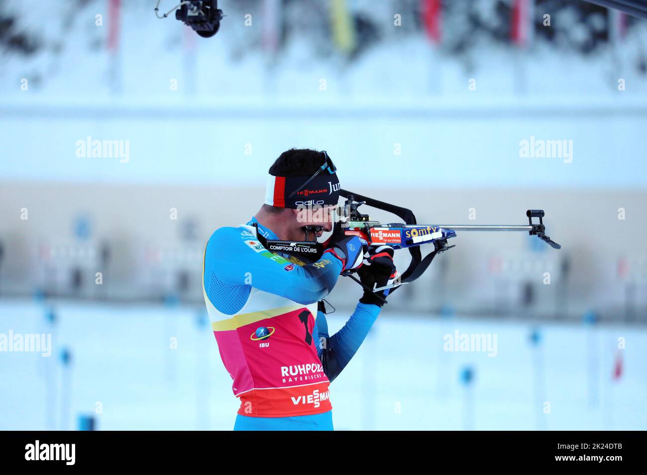 Quentin Fillon Maillet (Frankreich / France) beim IBU Biathlon Weltcup ...