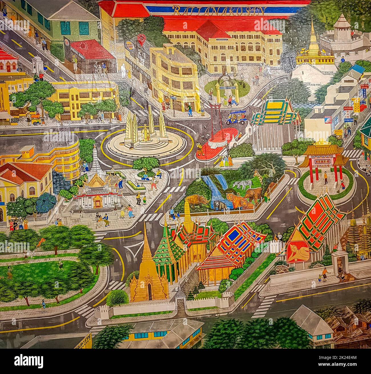 Bangkok Thailand 22. Mai 2018 Bangkok city painting drawing art at ...