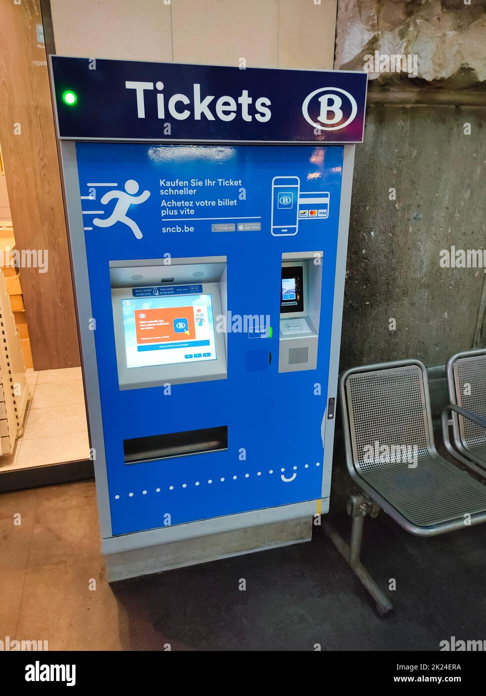 Aachen, Germany - January 03, 2022: Train ticket vending machines of ...