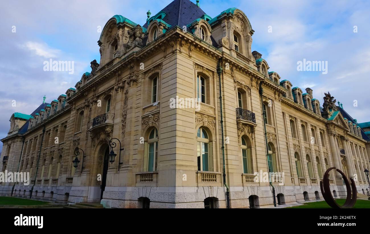Luxembourg - January 01, 2022: View of the beautiful Savings Bank ...