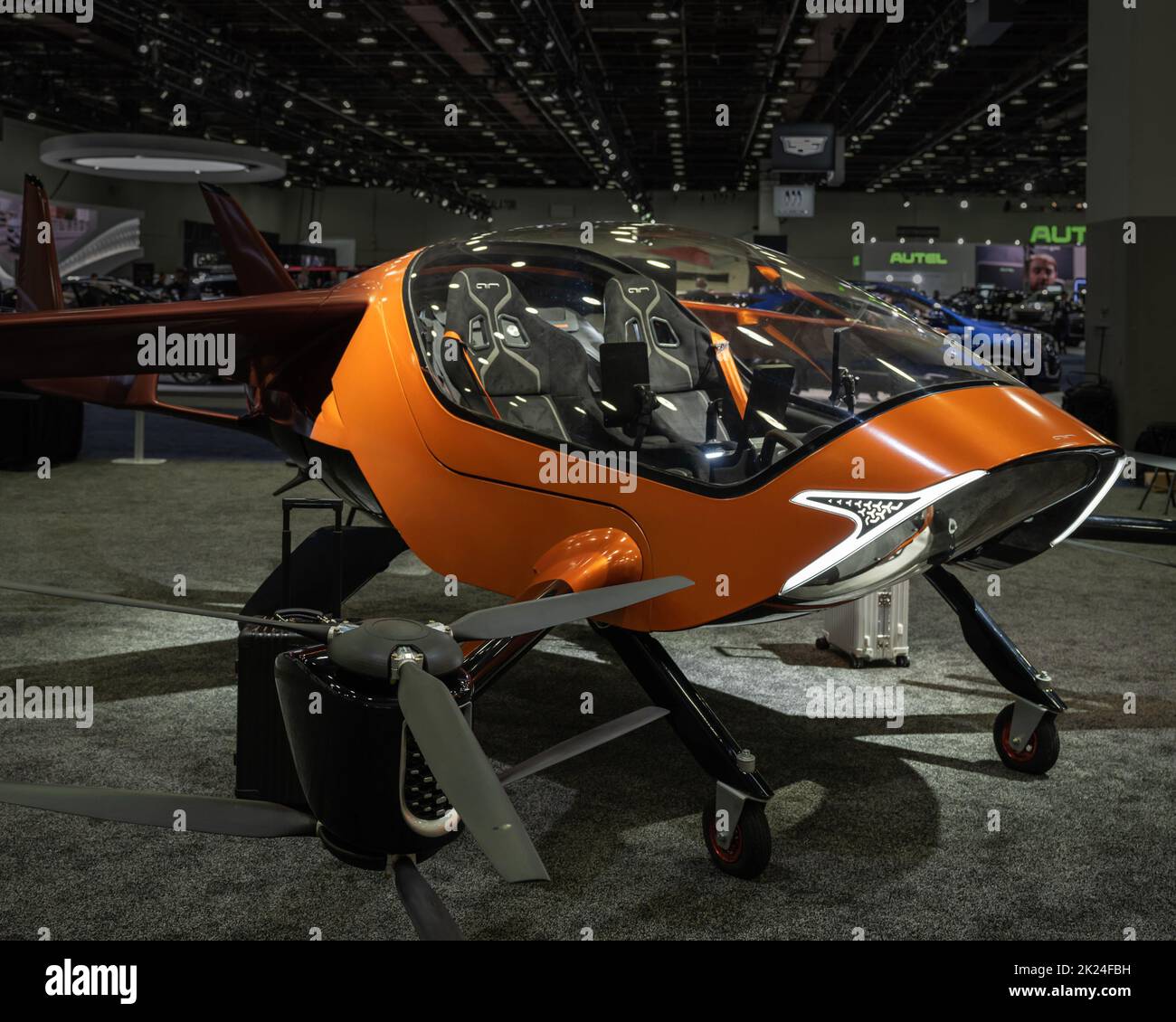 DETROIT, MI/USA - SEPTEMBER 14, 2022: An Air One eVTOL EV aircraft ...