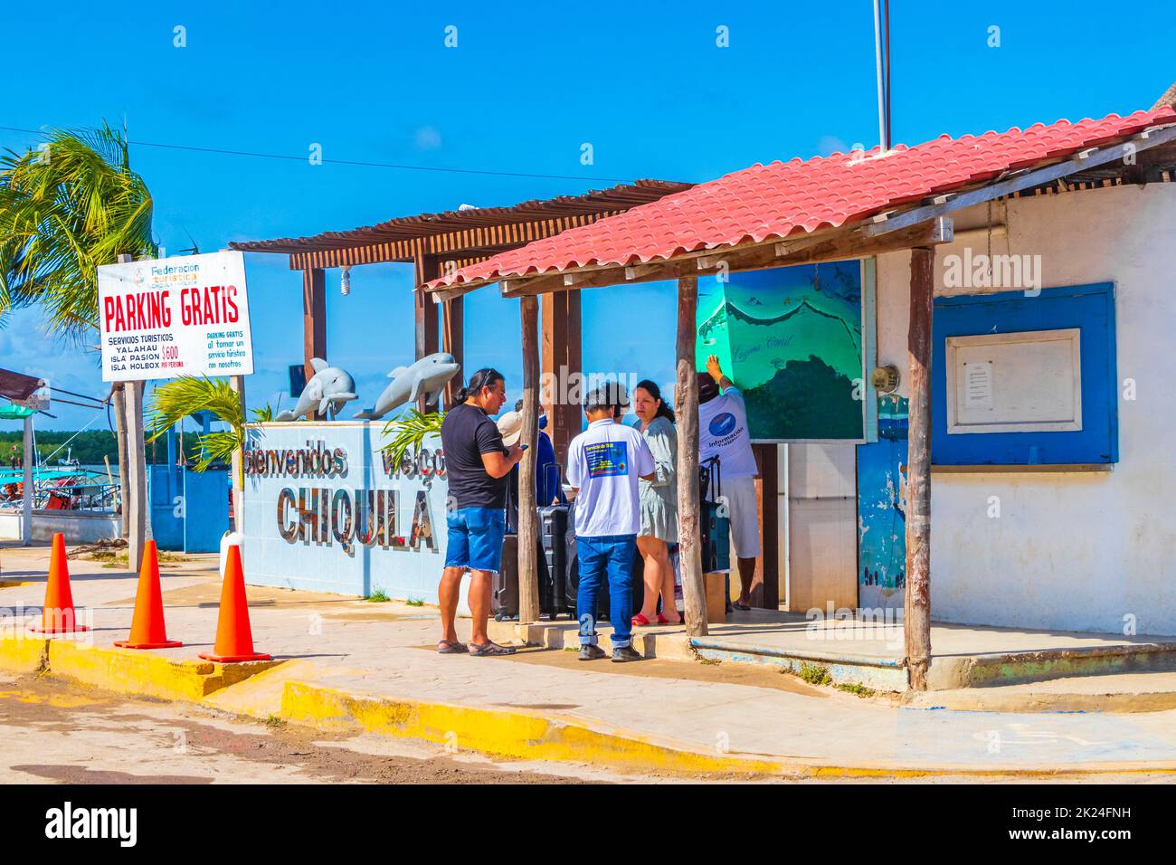 Chiquilá Mexico 21. December 2021 Panorama landscape view in beautiful ...