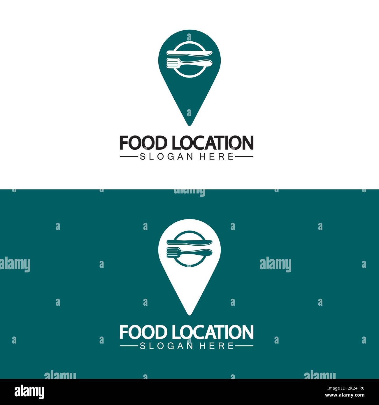 Food Location Logo Design Template Stock Vector Image & Art - Alamy