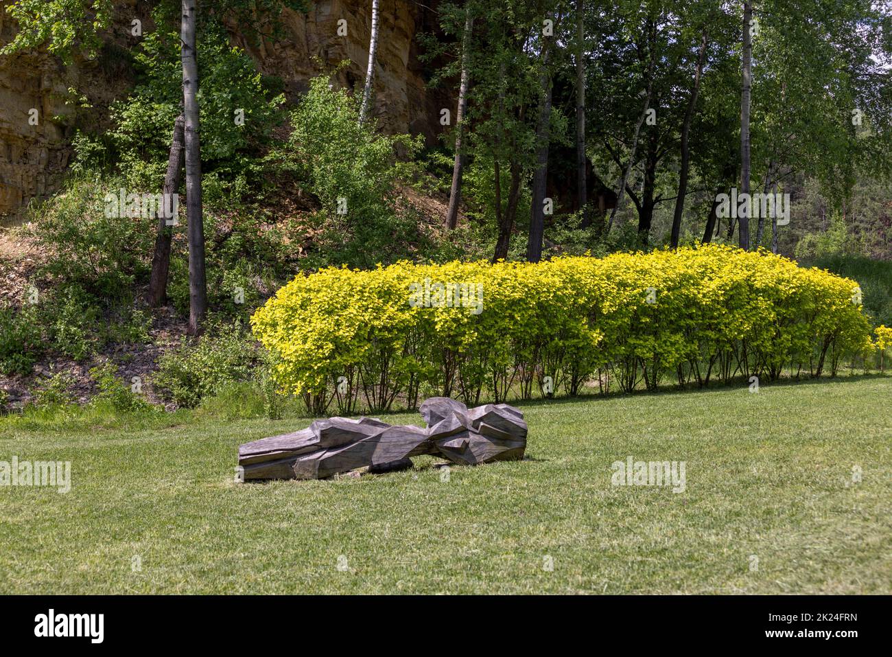 The surroundings of the excavation of a closed dolomite mine, a ...