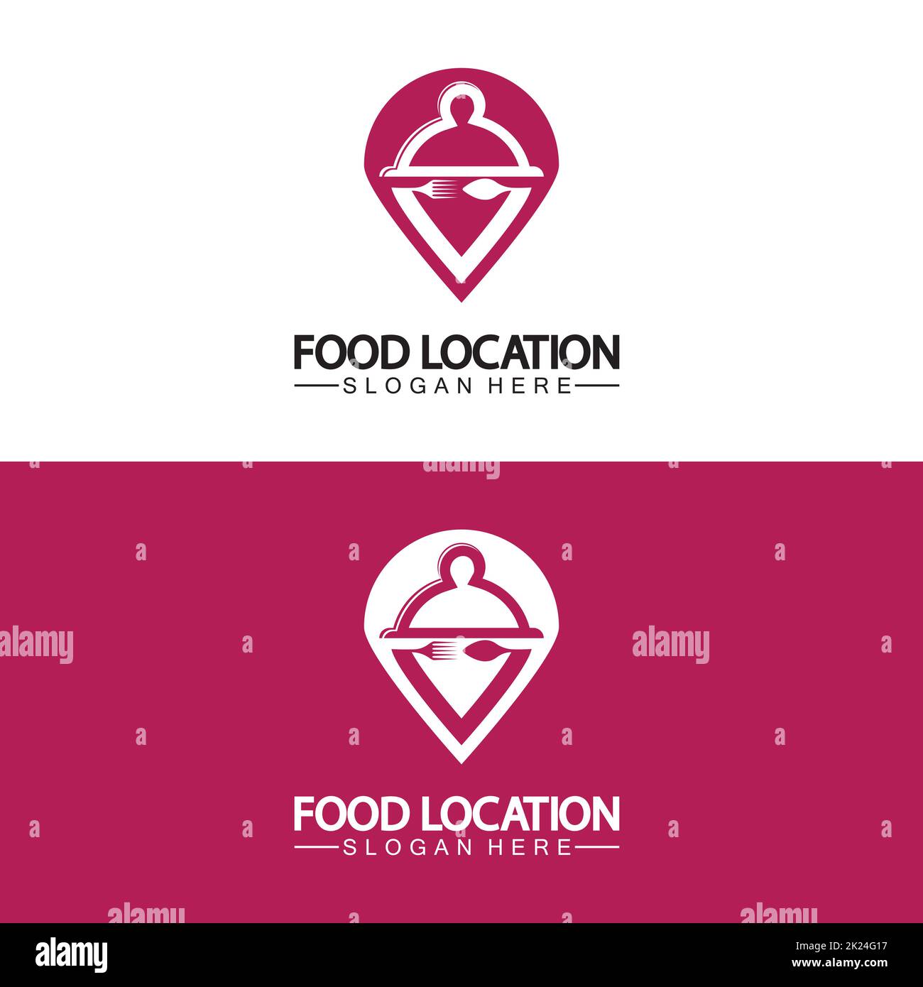 Food Location Logo Design Template Stock Vector Image & Art - Alamy