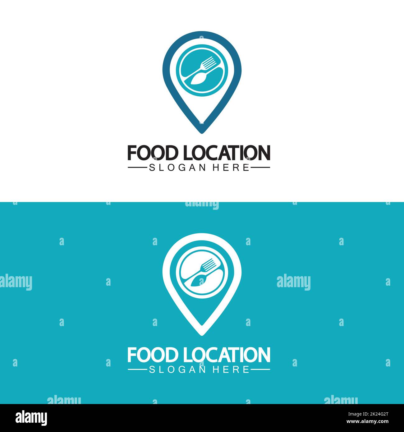 Food Location Logo Design Template Stock Vector Image & Art - Alamy