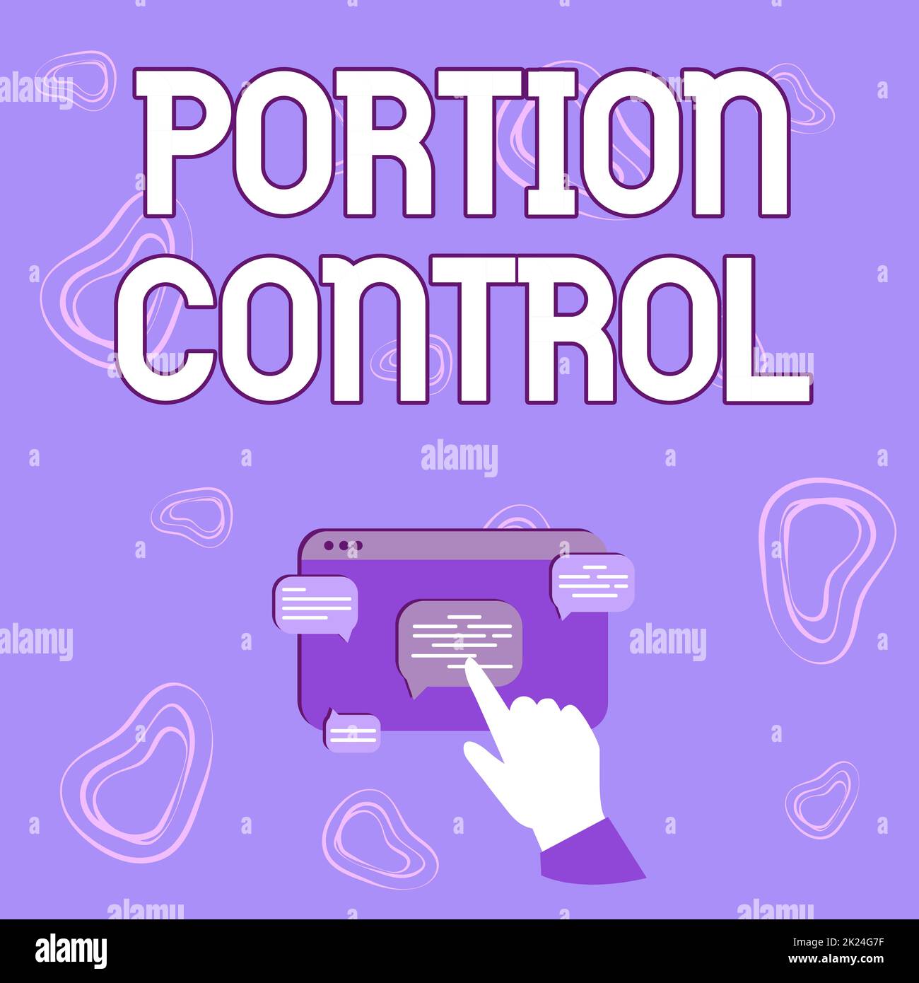 Handwriting text Portion Control, Word for knowing the correct measures ...
