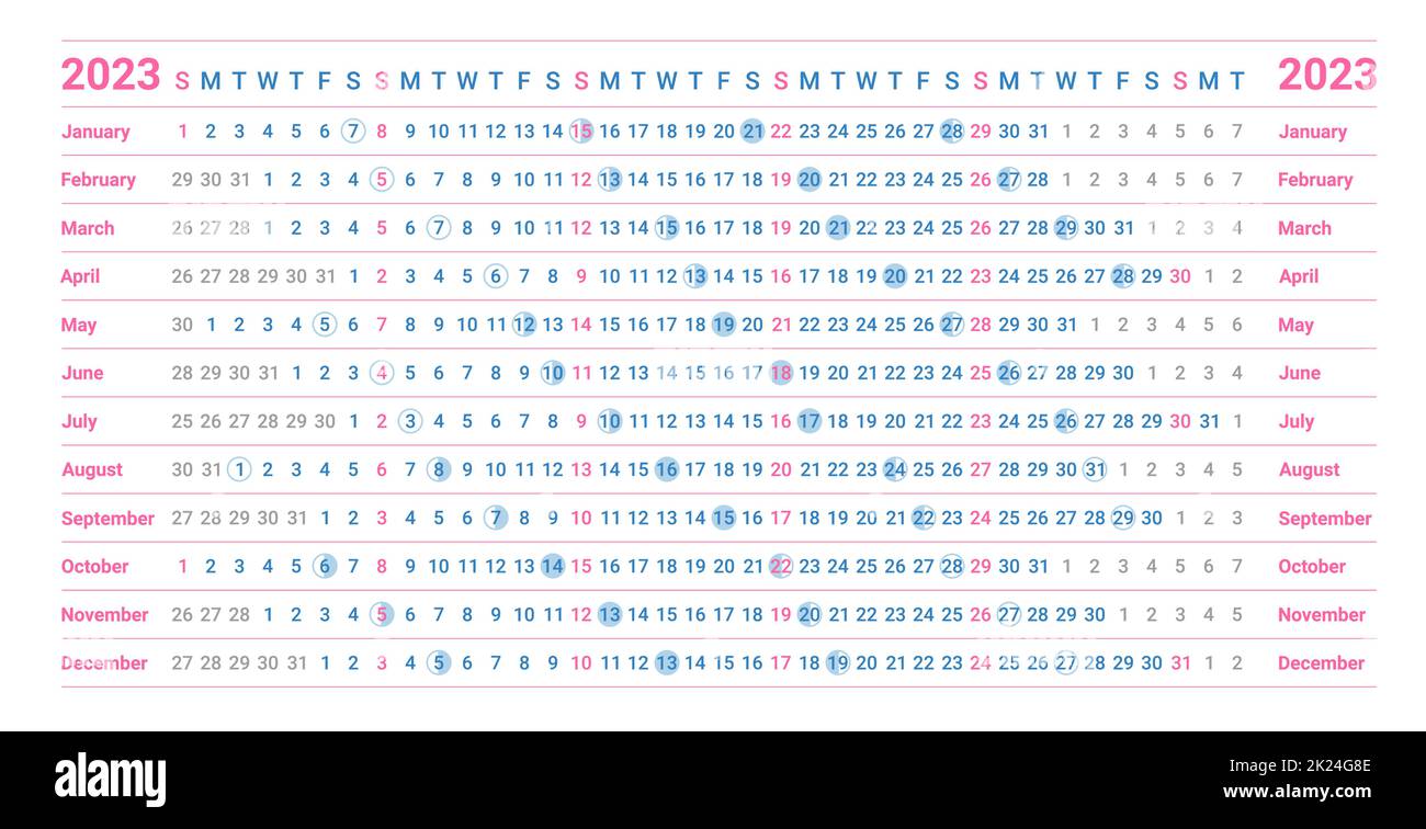 Pink august 2023 calender Stock Vector Images - Alamy