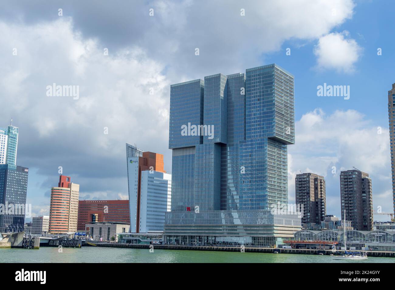 Amsterdam, Nederland - September, 2022: High rise industrial buildings ...