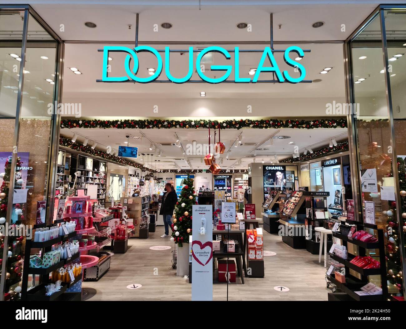The entrance area of a Douglas shop in a shopping centre Stock Photo ...