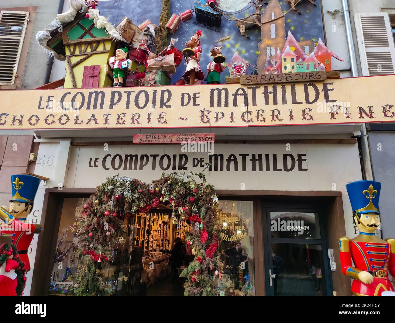 Strasbourg, Alsace, France - December 30, 2021: le comptoir de mathilde ...