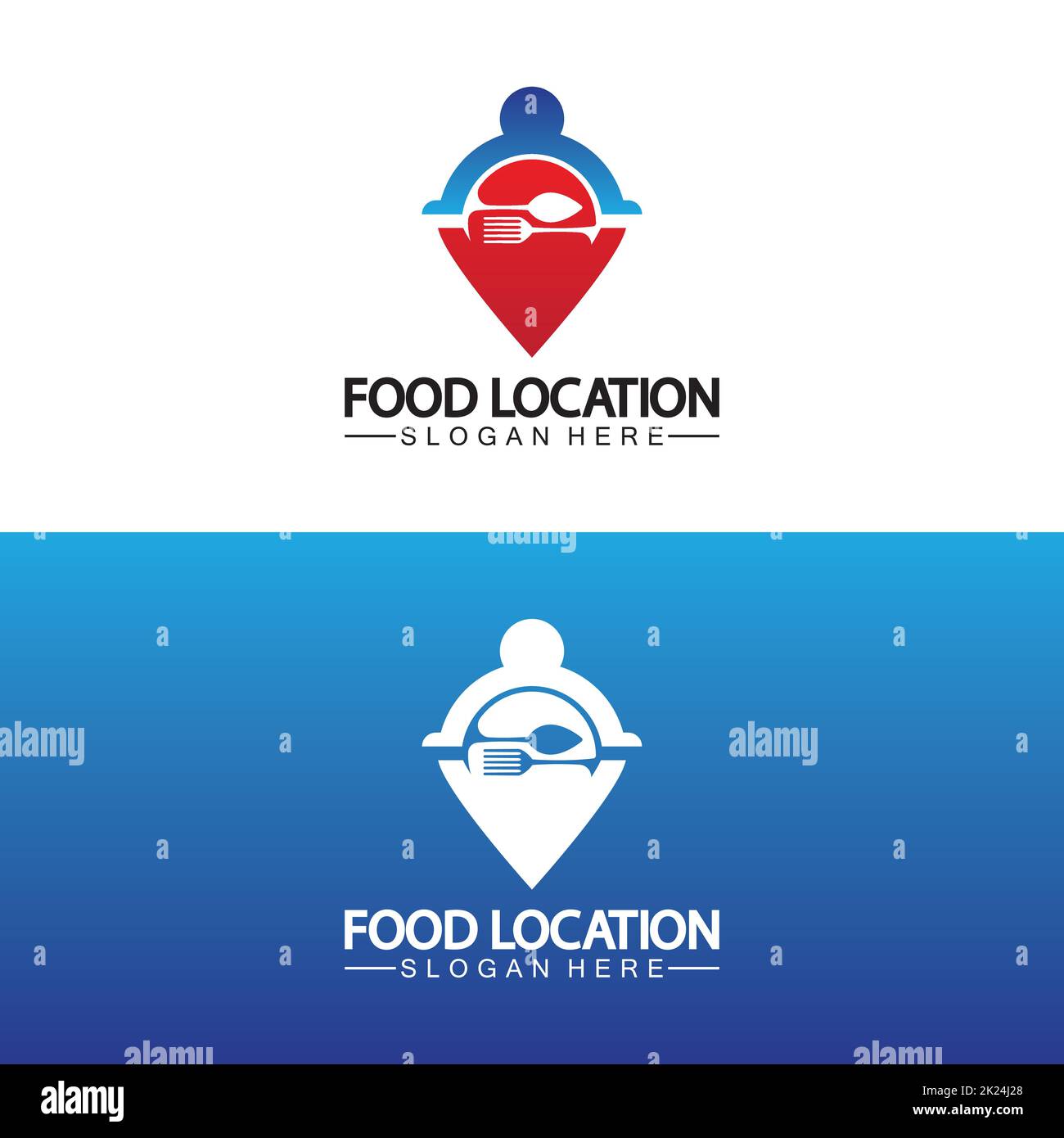 Food Location Logo Design Template Stock Vector Image & Art - Alamy