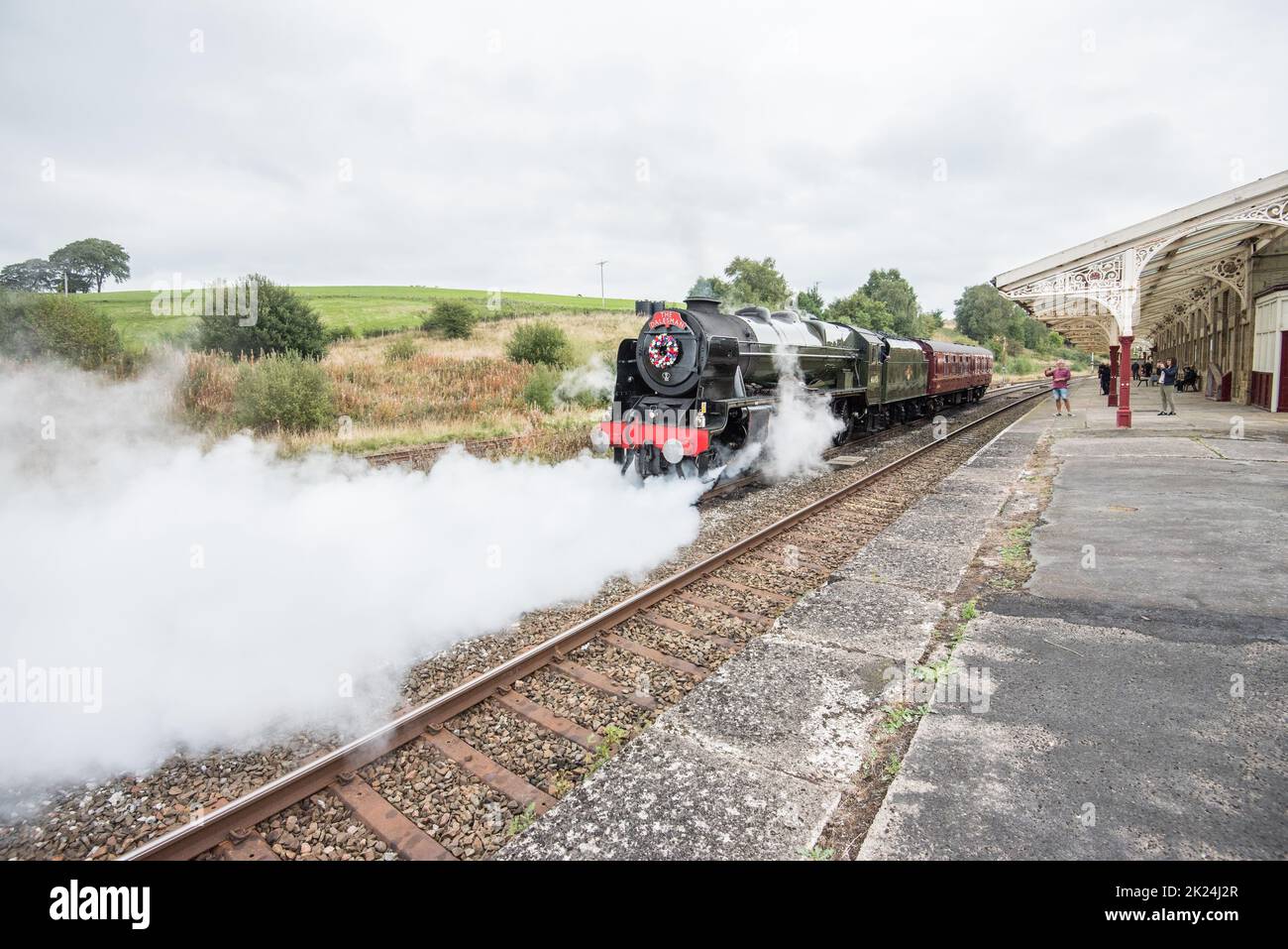 York to Carlisle Dalesman ,Scots Guardsman, at Hellifield station 22nd ...