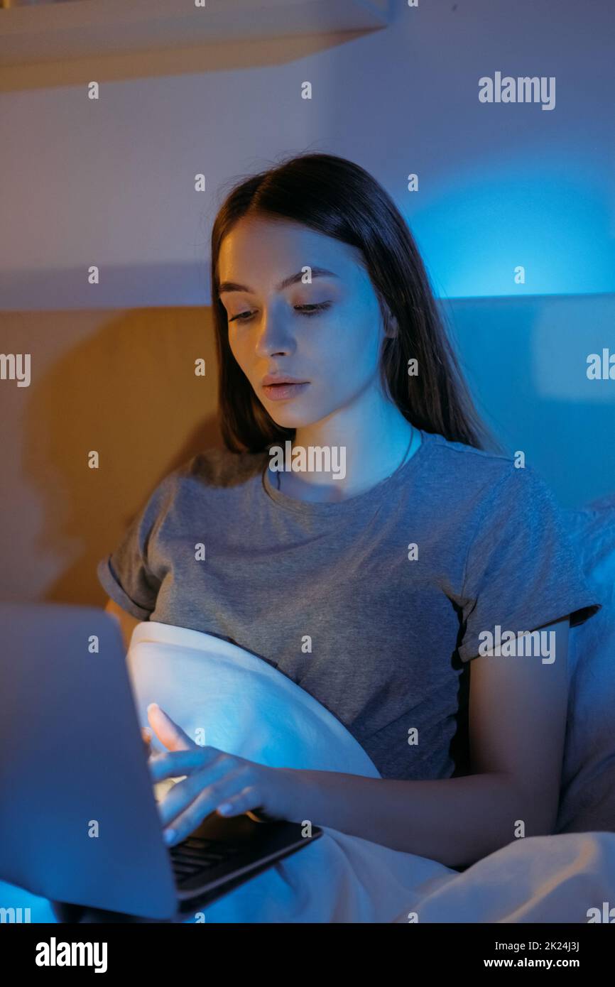 Night work online. Late project. Freelancer lifestyle. Remote job ...