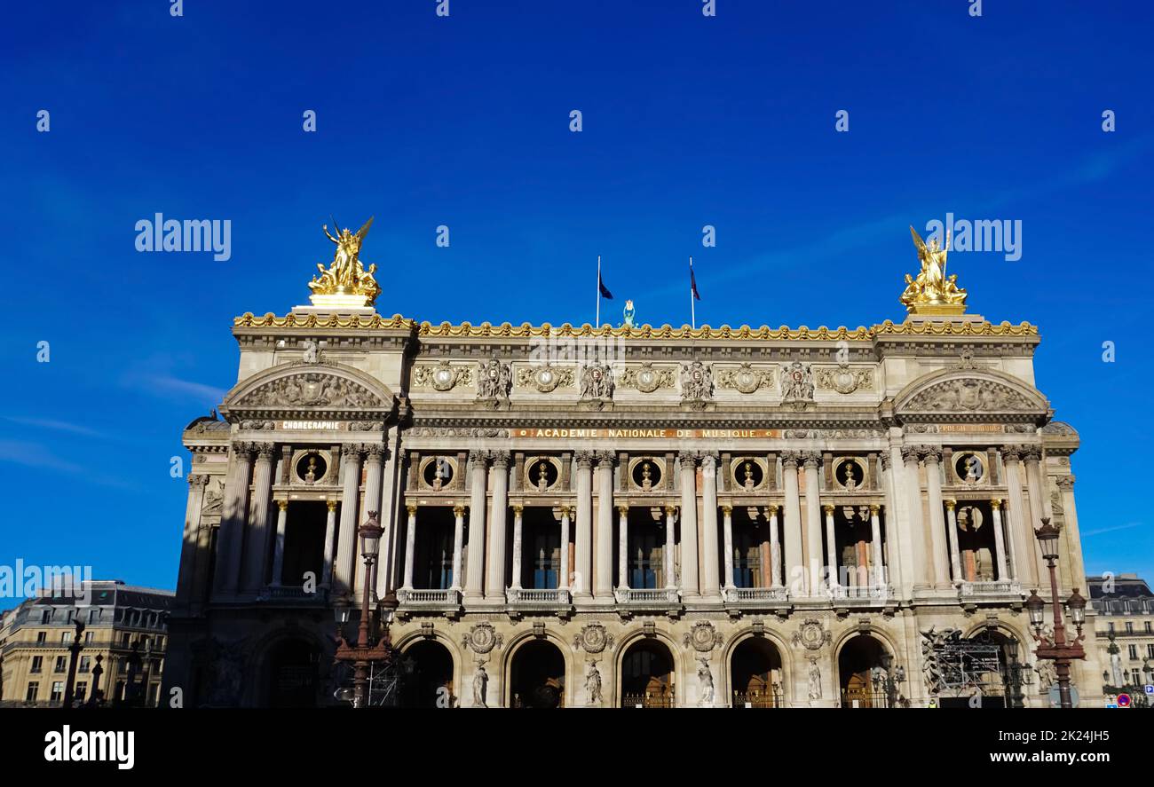Paris, France - January 01, 2022: Architectural details of Opera ...