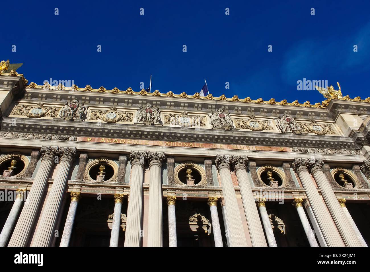 Paris, France - January 01, 2022: Architectural details of Opera ...