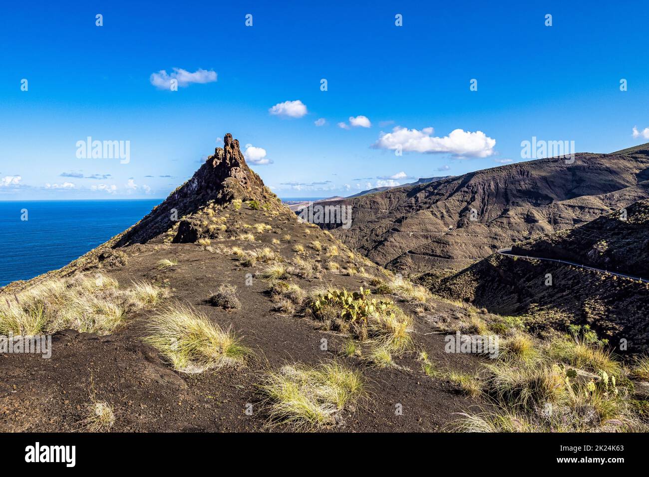 Dedo de Dios, the finger of god, rock formation on the coast of Agaete ...