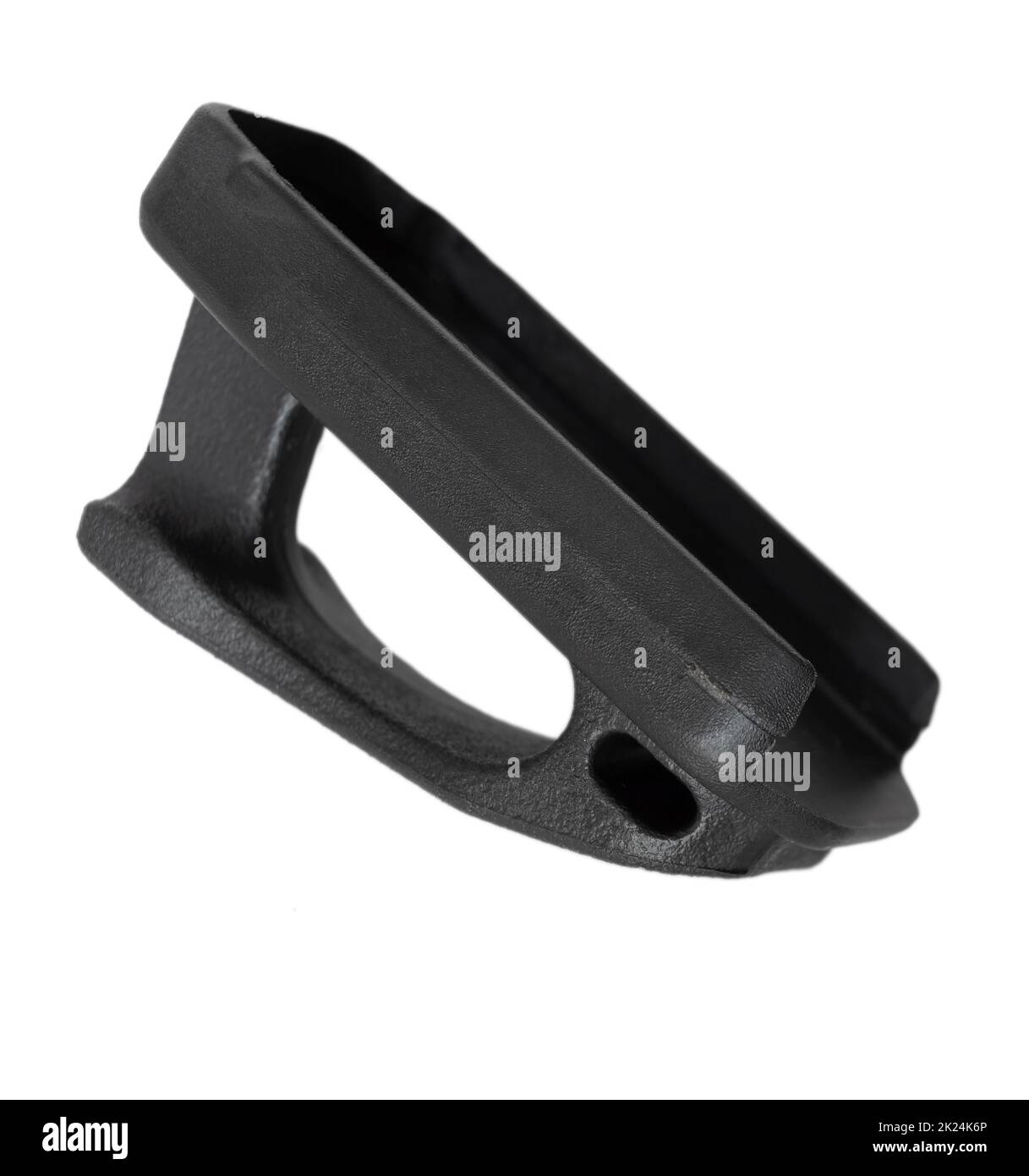 Angled view of an assault rifle magazine extension isolated on white ...