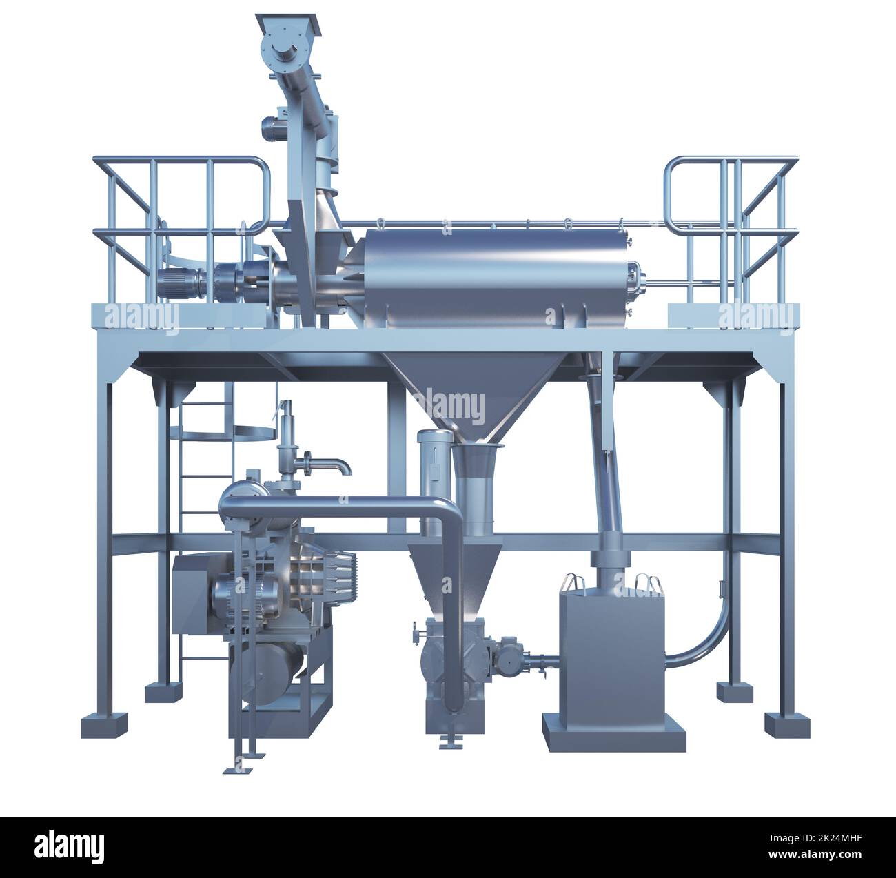 Flour industry structure isolated on white. 3d rendering Stock Photo ...