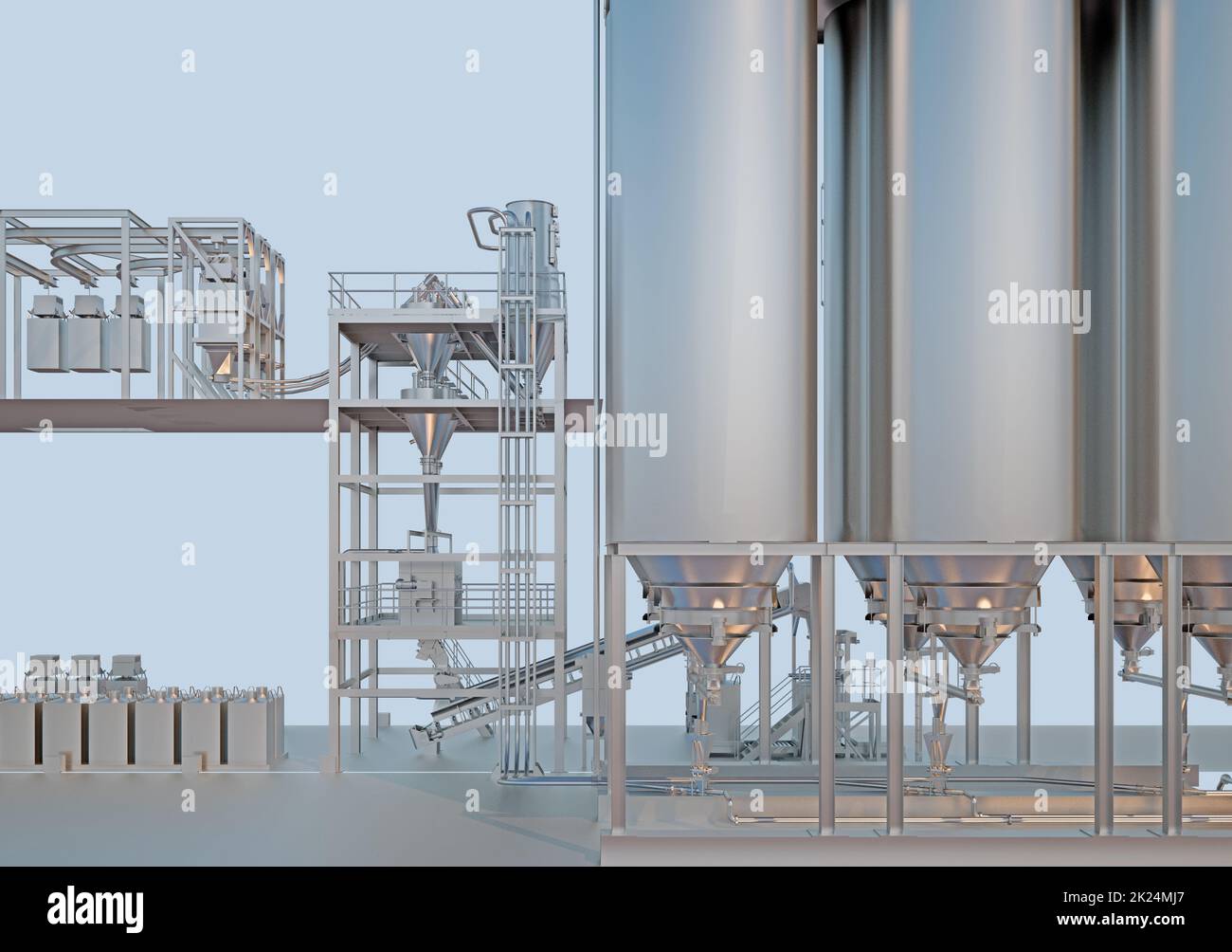 close up industrial metal construction industry. 3d rendering Stock ...