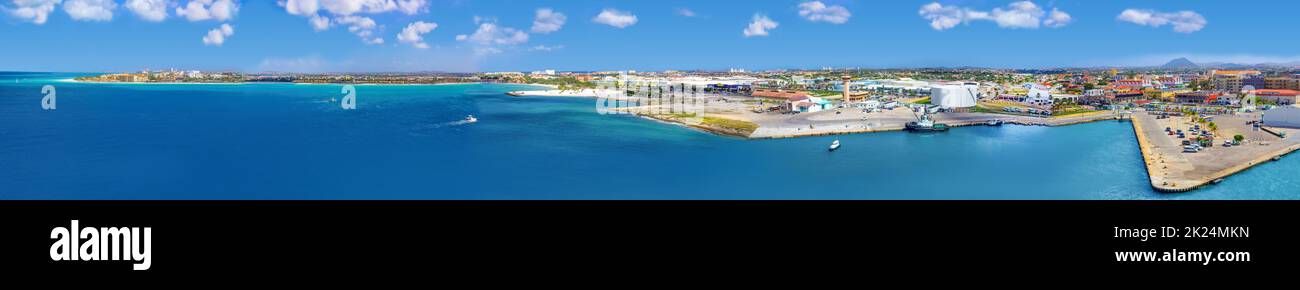 Aruba - Dutch province Oranjestad - beautiful Caribbean Island. Collage ...