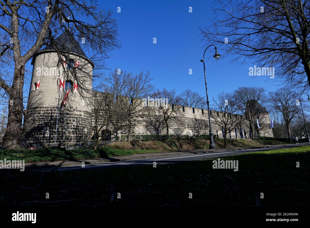 Cologne, Germany March 03, 2022: a preserved part of the medieval city ...