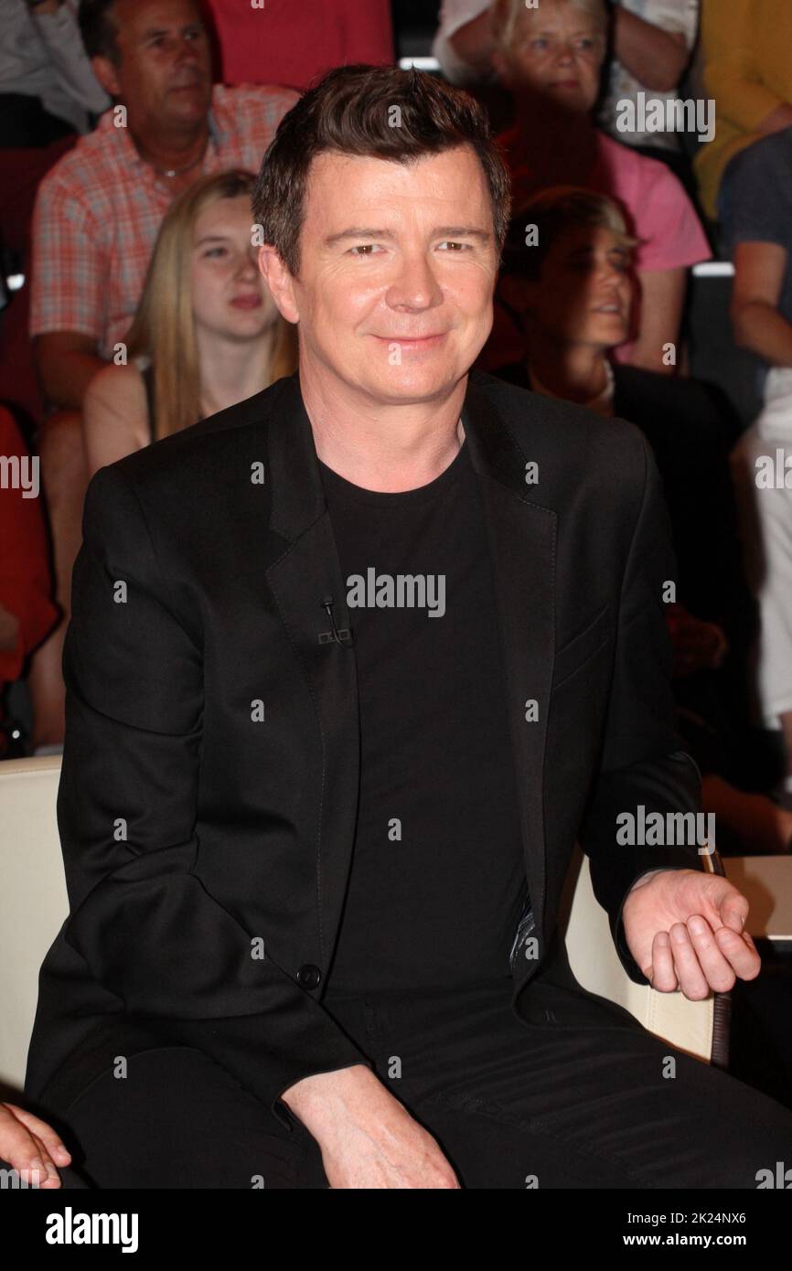 Singer RICK ASTLEY, German Talkshow "Markus Lanz", Hamburg, 22.06.2016 ...