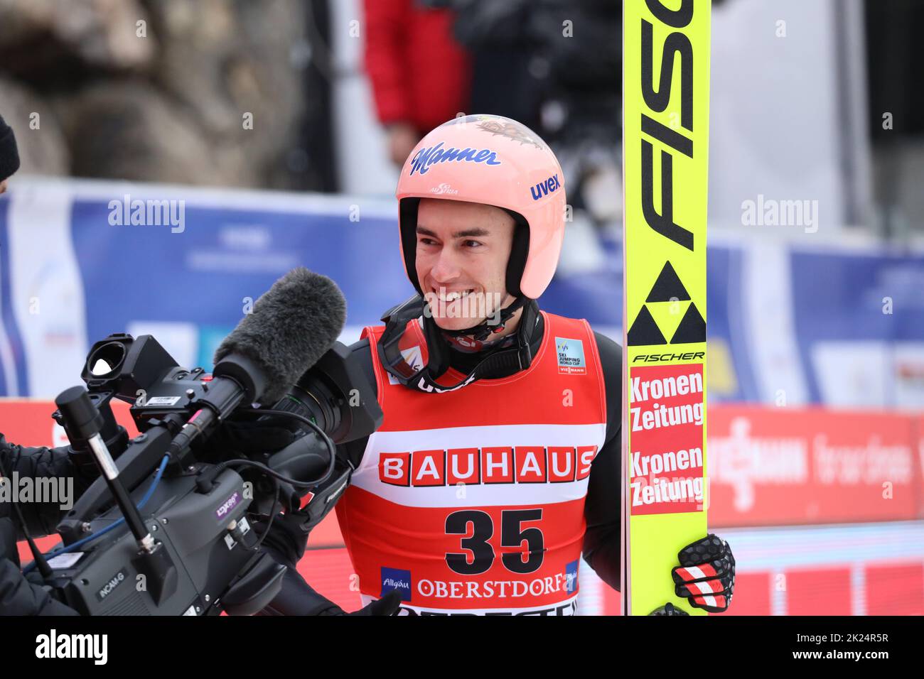 Hatte gut lachen: Stefan Kraft (Österreich / AUT) beim FIS-Weltcup 2022 ...