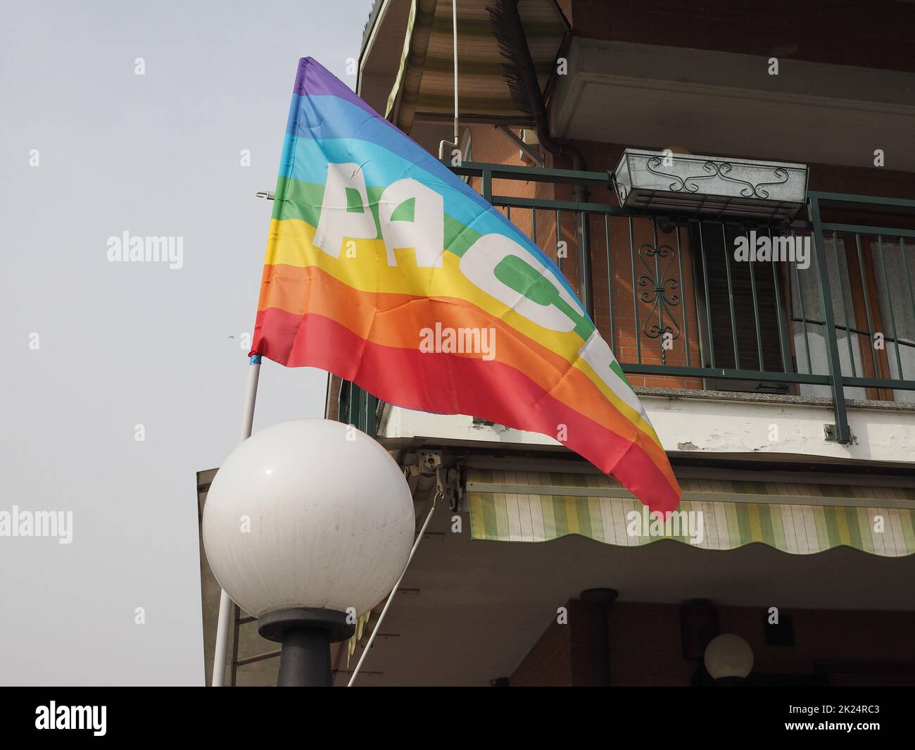 rainbow peace flag as a common symbol for international peace Stock ...