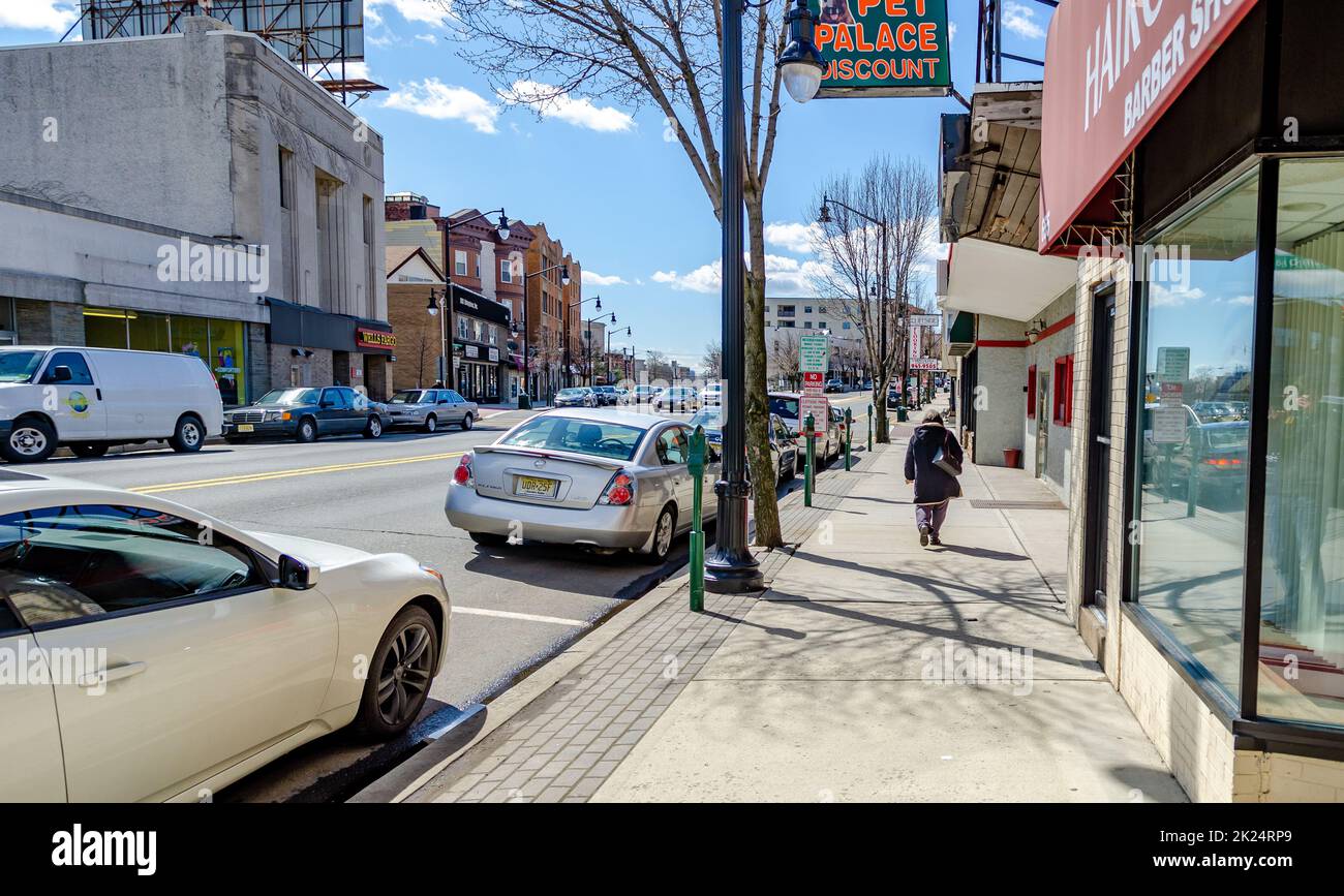 Retail Stores at Center of the City near Cliffside Park, New Jersey ...